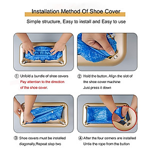 LCPCX Shoe cover dispenser shoe wrapping machine with 200pcs disposable plastic boot and shoe cover for home, store and office
