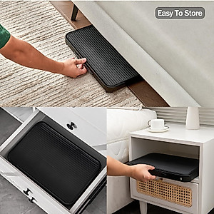 Folding Step Stool, Height Adjustable 1- Step 330lbs, Sturdy Portable Step Platform with Non-Slip Feet & Handle Step Ladder for Adults, Home, Kitchen, Office, Car (Black