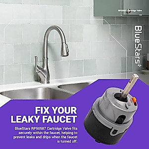 BlueStars RP50587 Cartridge Valve - Fit Delta Faucets Kitchen and Kitchen Faucet Repair Kit - Replacement for Single Handle Valve Cartridge RP50587