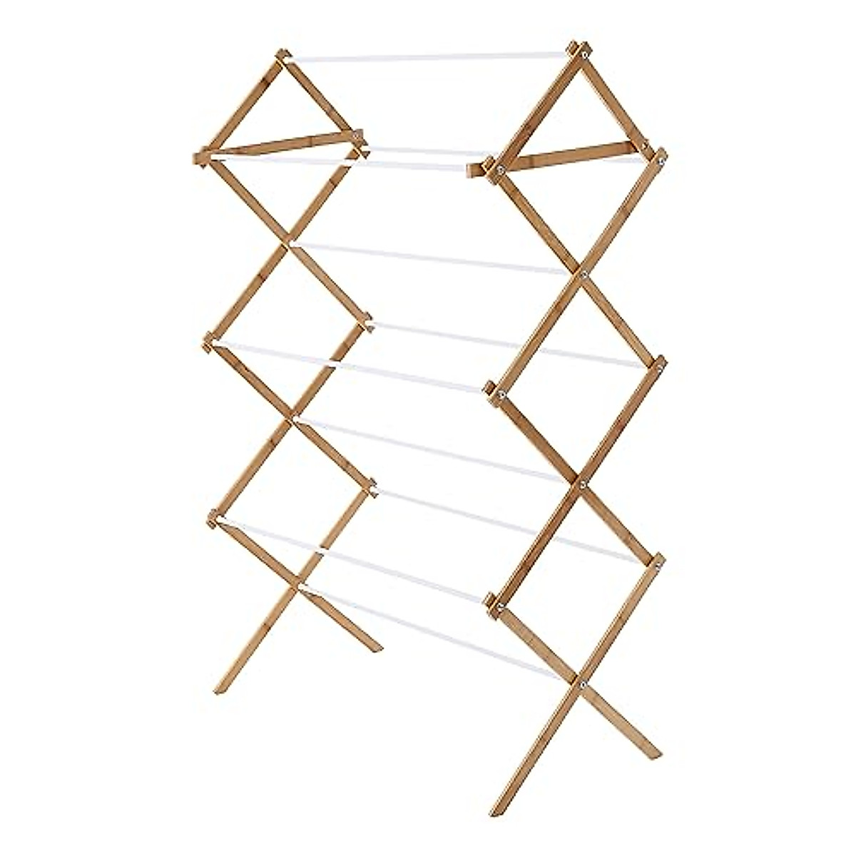 SECTTI Collapsible Bamboo Laundry Drying Rack - Save Space and Simplify Laundry Days with Lightweight Durability Lightweight at only 3.56 pounds Make Your Laundry Days Simple