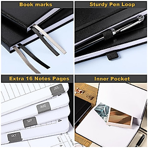 2024-2025 Planner - Planner 2024-2025, Jul.2024 - Jun.2025, 8.25" x 5.75", 2024-2025 Planner Weekly & Monthly with Tabs, Holidays, Daily Organizer - Classic Black