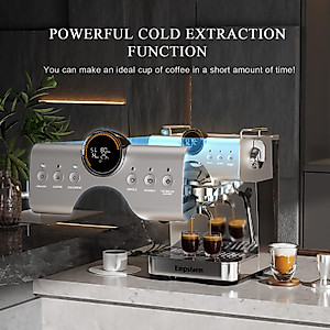 Empstorm 20 Bar Espresso Maker, Espresso Machine with Milk Frother Steam Wand, Compact Espresso Coffee Machine with for Cappuccino, Latte, Fast Heating (EM-CB1-01)