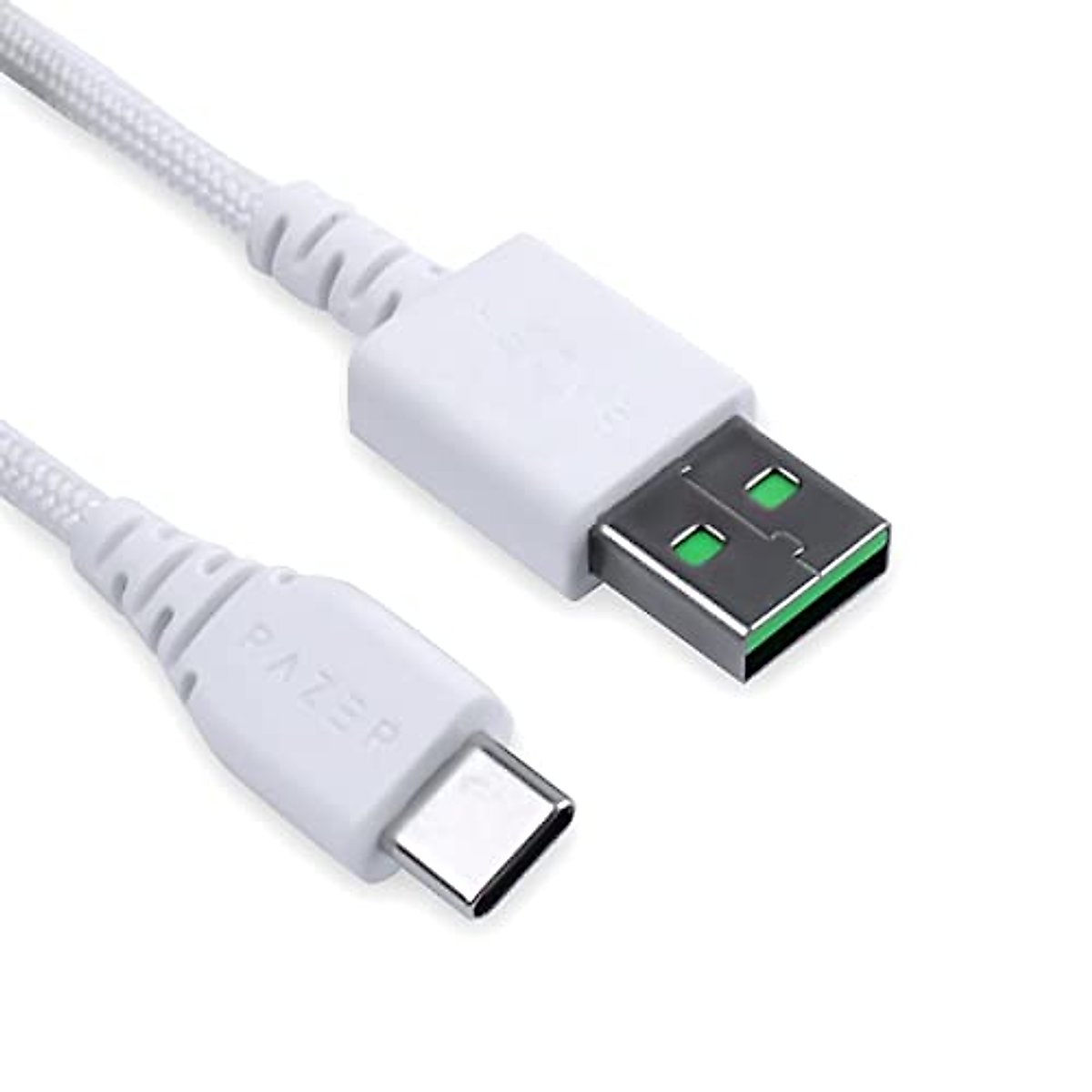 HUYUN USB C to USB Data Charging Cord Compatible for Razer Viper V2 Pro/DeathAdder V3 Pro/Basilisk V3 Pro Wireless Gaming Mouse Adapter (White)