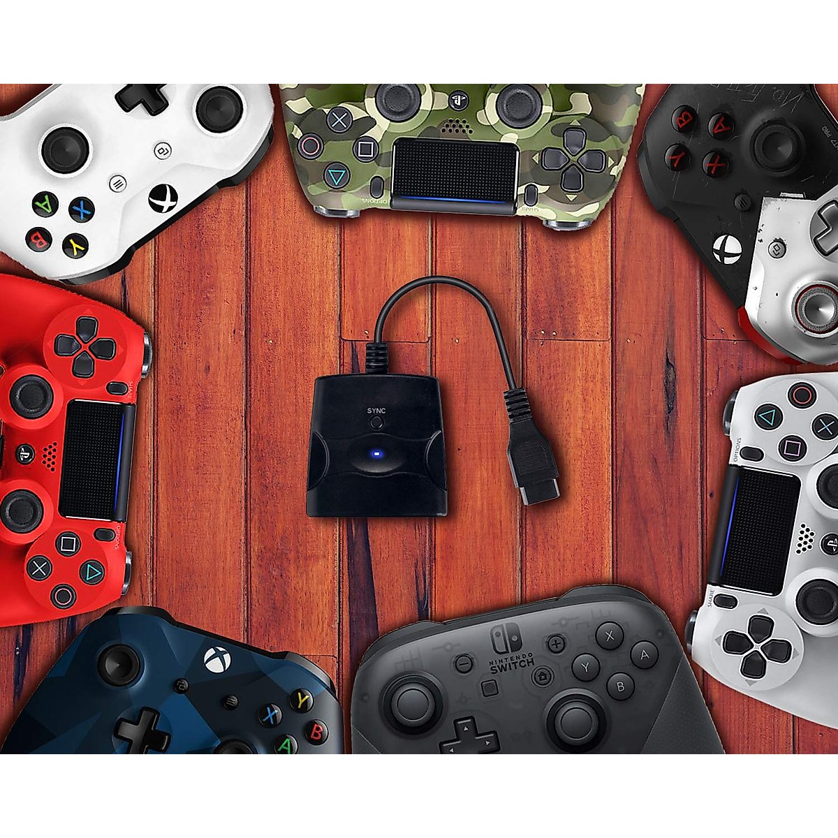 Intec Gaming Genesis Converter- Support PS5/PS4, Xbox One, Switch Pro Wire-Less Controller Play Retro Console, Consoles Adapter for Sega Genesis (Not Compatible with Xbox Series X/S Controller)