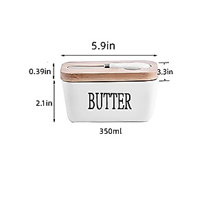 Manual Butter Churner Easy to Use Makes Homemade Butter in Minutes with Porcelain Butter Dish for Home Made Artisan Butter