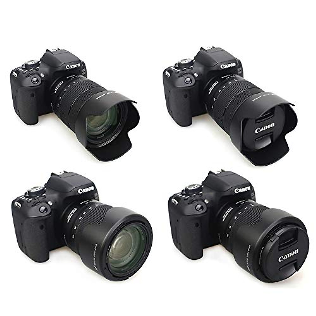 JJC Reversible Lens Hood Shade Protector EW-73D Replacement for Canon EF-S 18-135mm F3.5-5.6 is USM (Fits 18-135mm USM Only) & for Canon RF 24-105mm F4-7.1 is STM Lens