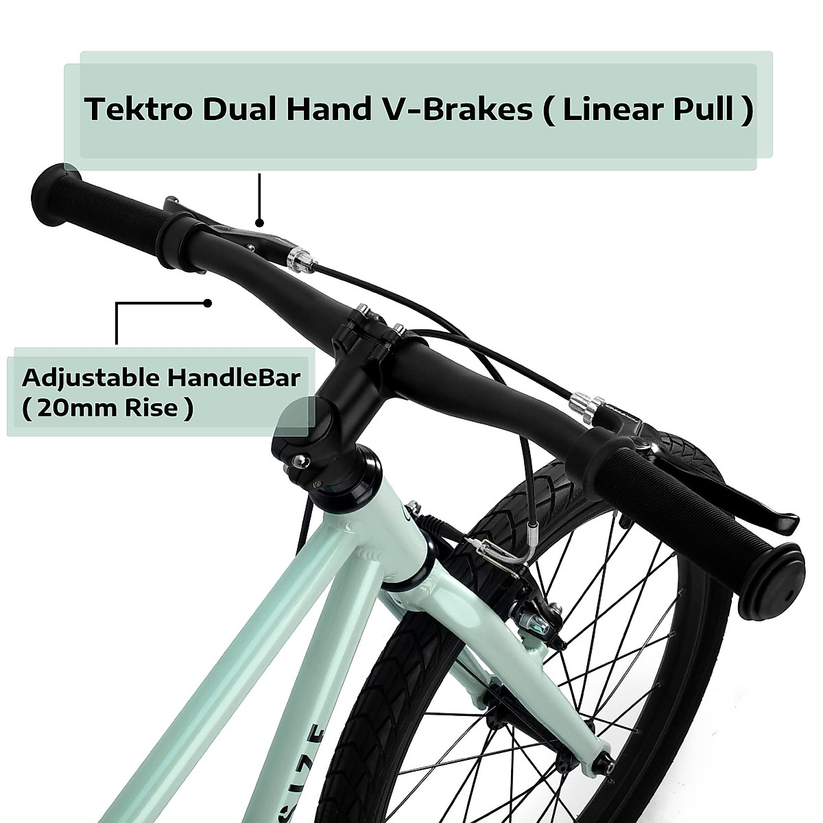 A11N SPORTS BELSIZE 20-Inch Belt-Drive Kid's Bike, Lightweight Aluminium Alloy Bicycle(only 14.82 lbs) for 7-10 Years Old