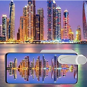 Smartphone Camera Mirror Reflection Clip Kit, 2023 New Adjustable Phone Camera Mirror Reflection Clip Kit, Mirror Reflection Clip Kit, Mirror Reflection for Phone Camera (White)