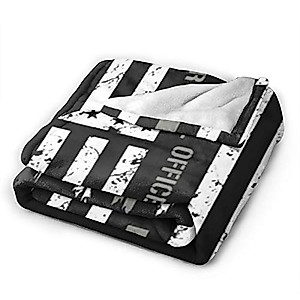 Correctional Officer Flag Ultra Soft Flannel Fleece All Season Light Weight Living Room/Bedroom Warm Blanket