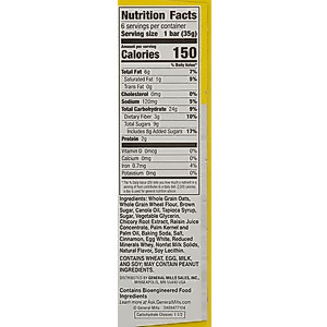 Nature Valley Soft-Baked Oatmeal Squares, Cinnamon Brown Sugar, 6 ct, 7.44 OZ