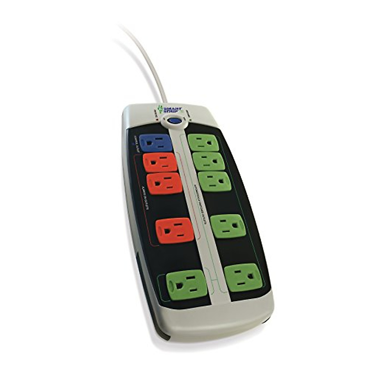 Smart Strip Bits Limited LCG-3MVR Energy Saving Surge Protector with Autoswitching Technology, 10-Outlet