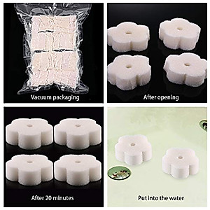 24 Pieces Sponge for Hot Tub Accessories, Flower Oil Scum Absorber for Swimming Pool and Spa