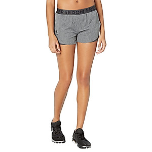 Under Armour Womens New Freedom Playup Shorts, Jet Gray/Black, Large US
