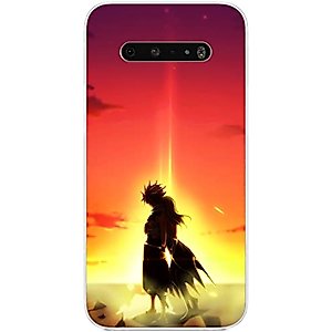Compatible with LG V60 ThinQ | LG V60 ThinQ 5G case Fairy Anime with Tail 317 Anime Soft TPU Rubber Protection Cover Phone Cace Clear
