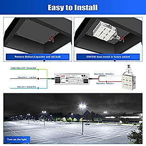 OPENLUX 150W Shoebox LED Retrofit Kit 21750LM,E39 Mogul Base 5000K LED Retrofit Light for Parking Lot Lights, ETL Certified, AC 100-277V