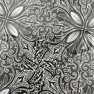 Helianthusun 32.8ft Roll Black Petal Peel and Stick Wallpaper Removable Wall Countertops Backsplash Waterproof Drawer Shelf Liner (L-393.7x17.7 inches)