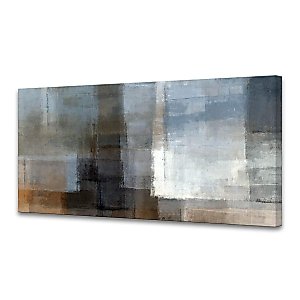 Muolunna A62275 Canvas Prints Abstract Wall Art Print Paintings Grey and Brown Home Decor Stretched and Framed Ready to hang for Living Room Bedroom and Office Home Kitchen Artwork 30x60inch