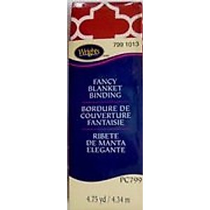 Red/White Trellis Blanket Binding 4-3/4 YD Wrights