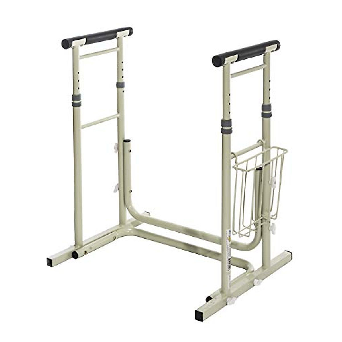 Essential Medical Supply Height Adjustable Standing Toilet Safety Rail with Foam Handles