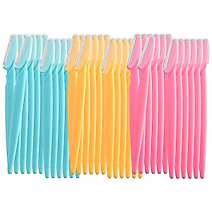 FEPITO 39 Pcs Eyebrow Razor Shaper Shavers Trimmers for Women and Men Face Hair Removers Multipurpose Exfoliating Face Razor