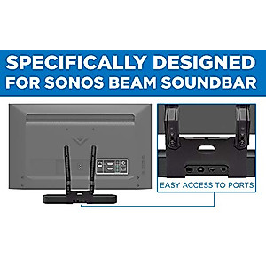 Mount-It! Sound Bar TV Mounting Shelf Compatible with Sonos Beam Speaker | Soundbar Mount Bracket Kit for Televisions with 200mm - 600mm VESA Mounting Pattern