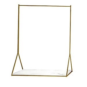 Floorstanding Iron Garment Rail,Stable Fashion Clothes Rail,Clothing Stores Bridal Salon, Durable/Golden / 150×150×40cm