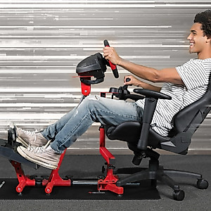 Arozzi Velocita Universal Racing Simulator Cockpit Compatible with Most Racing Sim Gear and Gaming Chairs Collapsible Telescopic and Portable - Red
