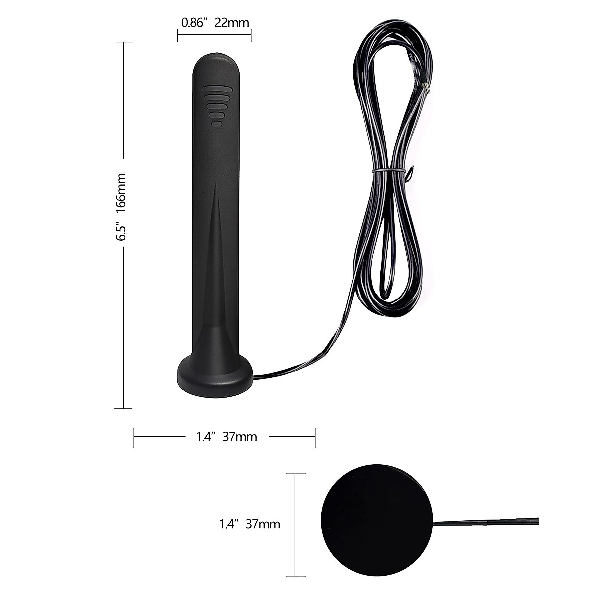 TS9 Antenna, 12dBi External 5G 4G LTE GSM Magnetic Base Antenna,Compatible with Netgear AT&T Nighthawk M6 MR6110 MR6500 M5 MR5100 MR5200 M1 MR1100 LB2120 Hotspots Router 2 Pack
