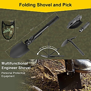 Survival First Aid Kit, 248PCS Survival Tools Camping Essentials Tactical Gear Emergency Trauma Medical Supplies Packed in a MOLLE Pouch, Saber Card ,Cool for Men Camping Hiking Outdoor Activities