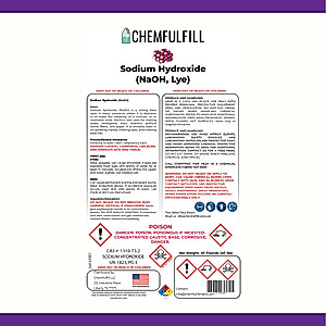 Chemfulfill Sodium Hydroxide – NaOH Flakes (Lye) (2 Pounds (2 lbs))