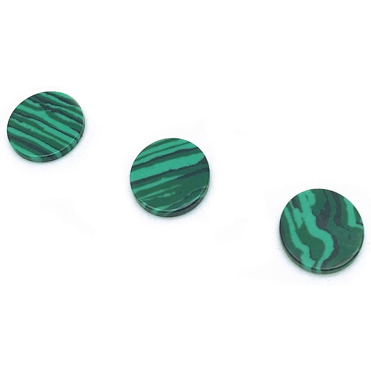 Jiayouy Silver Green Texture Inlay Trumpet Finger Buttons for Trumpet Accessory Replacement 3 Pcs