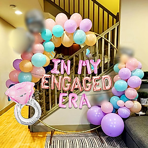 JeVenis In My Engaged Era Banner Balloons Bachelorette Party Decoration Bridal Shower Supplies Engagement Decoration pink bachelorette party decorations
