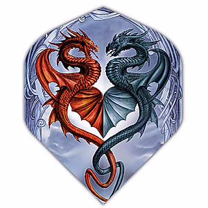 US Darts 3 Sets (9 Flights) Alchemy Draconic Twist Standard Dart Flights - Ex-Tough (100 Micron)