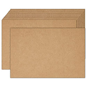 Brown Craft Cardstock 5x7 Blank Cards，Goefun 100 Pack 80lb Cover Card Stock for Invitations, Business, Greeting Cards, DIY Card Making