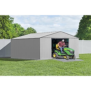 Arrow Classic Metal Shed, 14 x 14, Flute Grey