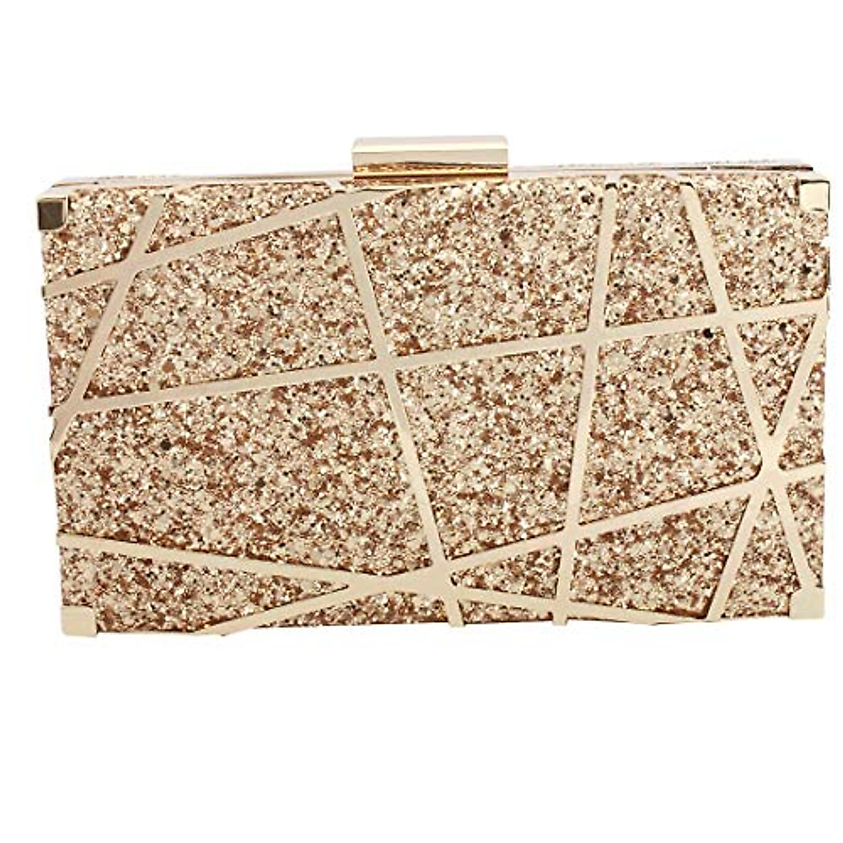 LETODE Women Evening Bags Sparkling Handbag Metal Hollow Designer Wedding Party Clutch Purse