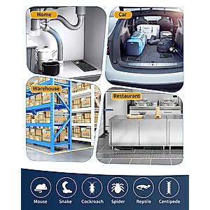 OSVDO Rat Trap, Large Chipmunk Traps, Mouse Glue Traps for Indoor, Super Strong Adhesive Mouse Boards for Mouse Rat Chipmunk, Easy Set Up and Clean - 4 Pack Black Boards