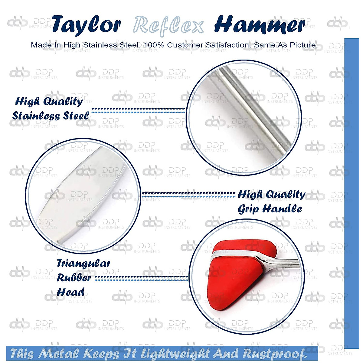 2 Pieces Taylor Percussion Reflex Hammer RED DDP