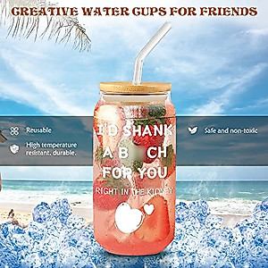 OUNNE Friendship Gifts for Women Friends - Birthday Gift for Sister，Gifts for Best Friends Women, Meaningful Gift For Female Friend, Birthday Gifts for Sister,16.9oz Creative Glass Cup