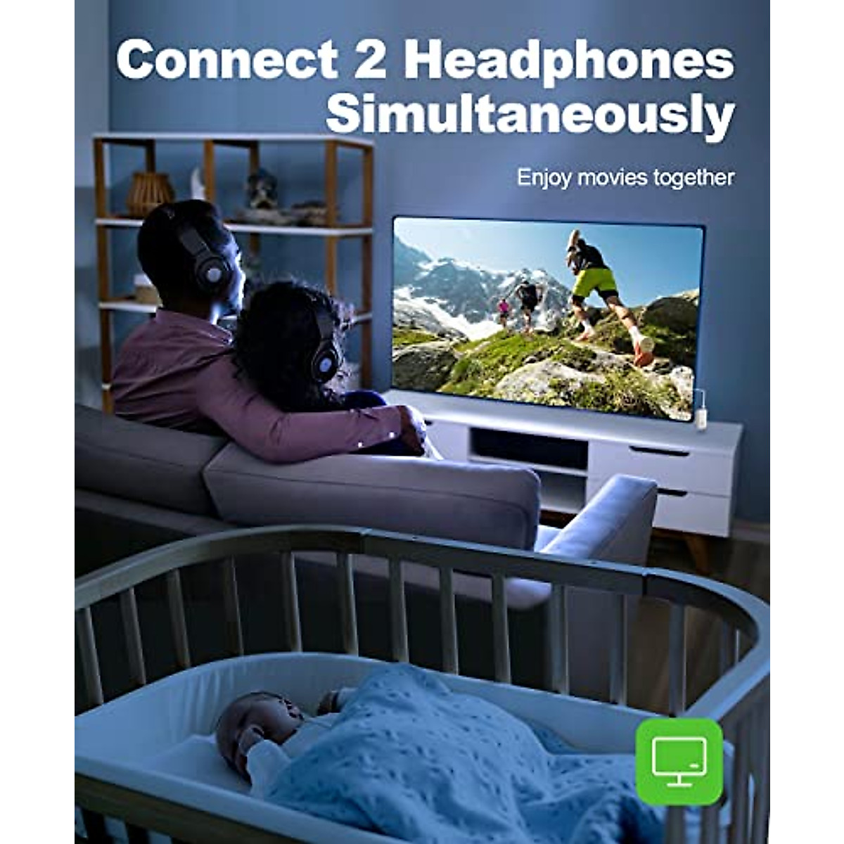 Bluetooth Transmitter Receiver V5.0, 2-in-1 Bluetooth Adapter with Dual Pairing AptX Low Latency, 3.5mm Bluetooth Audio Transmitter for Airplanes Boats Treadmill Gaming Consoles AirPods TV Car PC MP3