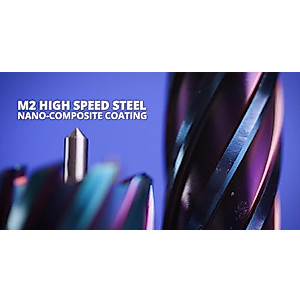 Drill America 1" X 2" NACO (Nano-Composite) Coated Blue Annular Cutter, ANC Series