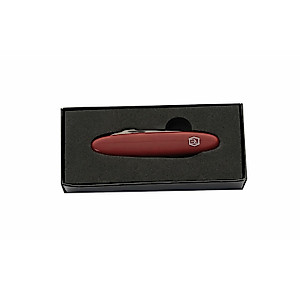 3.25" 2-Blade Trapper Pocket Knife - 440 Stainless Steel, Lightweight EDC Knife with Serrated Blade, Swiss Army Style, ABS Handle, Brass Pins - Ideal for Outdoor and Everyday Carry - Burgundy