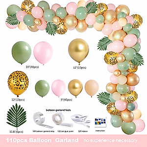YSHMFEUX Young Wild & Three Birthday Decorations Party Supplies, Wild Three Birthday Decorations for Girl, Jungle Safari Animal 3rd Birthday Decorations Girl, Wild And Three Backdrop Balloons Arch