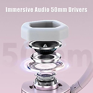 NUBWO G06 Dual Wireless Gaming Headset with Mic for PS5, PS4, PC, Mobile, Switch: 2.4GHz Wireless + Bluetooth - 100 Hr Battery - 50mm Drivers - Pink