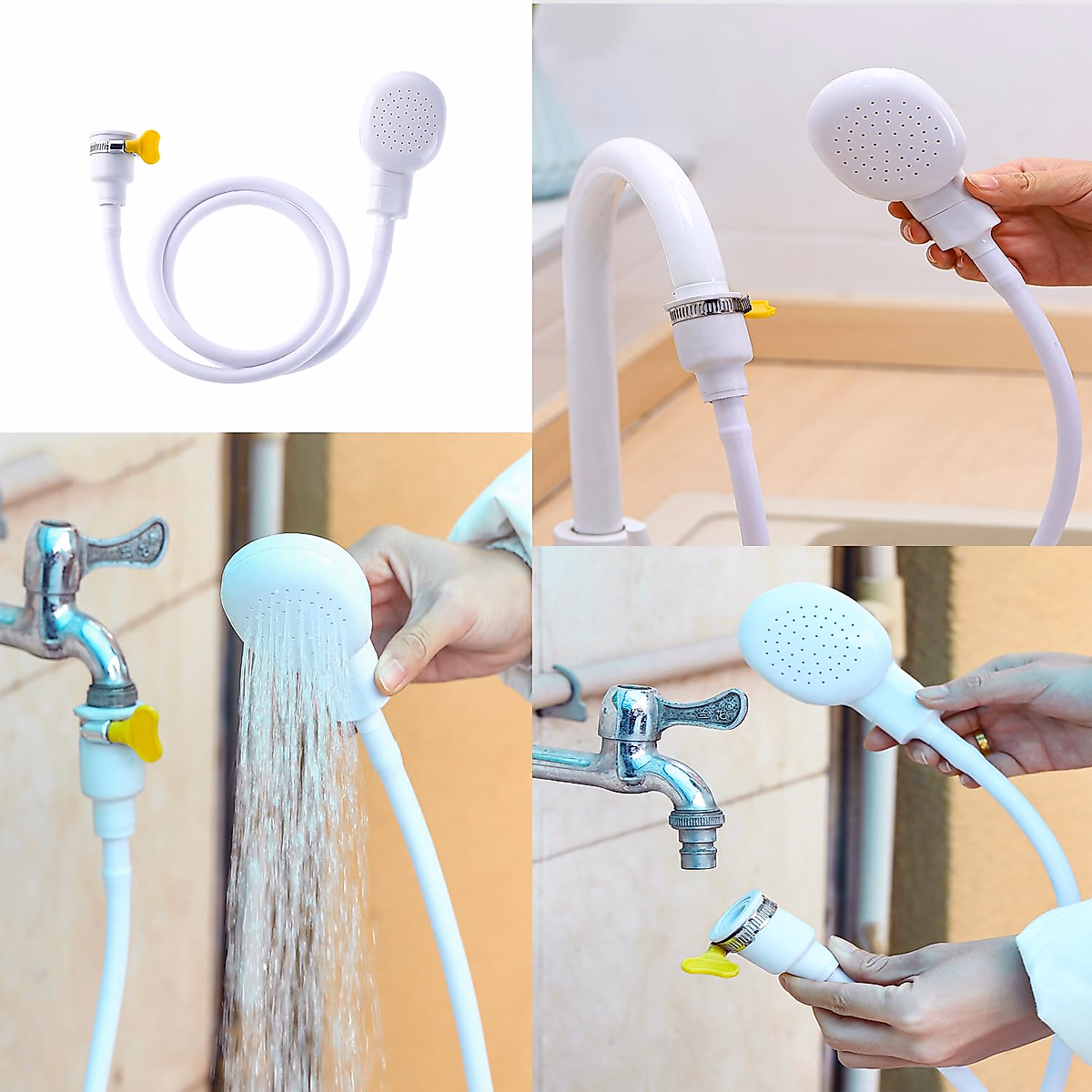 Sink Spray Rubber Hose, Sink Hose Attachment for Faucet Portable Sink Hose Faucet Sprayer, Shampoo Sprayer Hose for Dog, Pets, Bathing Baby, Washing Hair, Rinsing Vegetables.