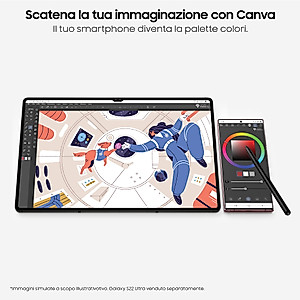 Samung Galaxy Tab S8 Ultra 5G WiFi+LTE Factory Unlocked Tablet SM-X906B 14.6 Inch, 512 GB Internal Memory, 16 GB RAM, Android Tablet Including S Pen EU/UK Model International Version - Graphite