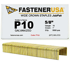 5/8" Leg x 1" Crown 16GA GALV P10 Staples 5,000ct | P10J