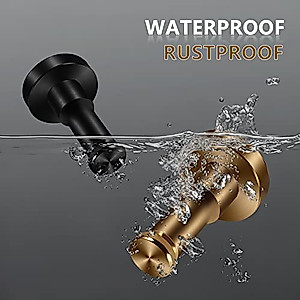 Kayfia 4 Packs Towel Hooks for Bathrooms Metal Bathroom Bathroom Hooks Wall Hooks Towel Hook for Hanging Coats Robes Toilet Living Room Office (4, Bronze)