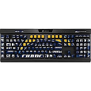 Skinit Decal Skin Compatible with K95 RGB Platinum Mechanical Gaming Keyboard - Officially Licensed NFL Los Angeles Chargers Blue Blast Design