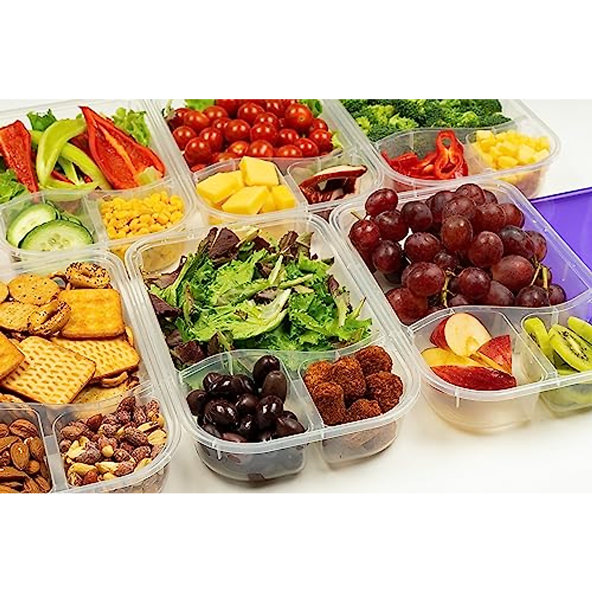 SANOEARTH Lunch Containers for Adults | [7 Pack] Lunch Box Containers | Bento Lunch Box | Bento Box Adult Lunch Box | Meal Prep Container | Lunchable Container, 41oz, Supersize